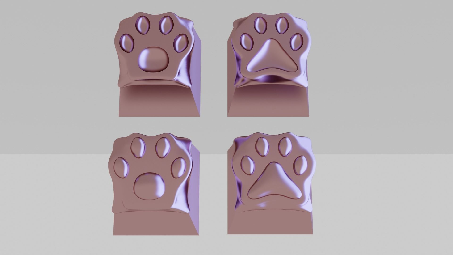 Cat Paw Keycaps 3D model 3D printable | CGTrader