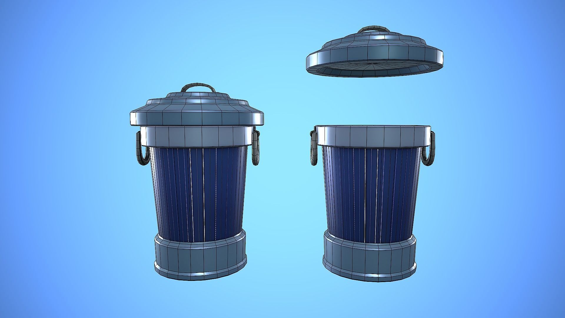 3D model TRASH CAN CARTOON STYLIZED VR / AR / low-poly | CGTrader