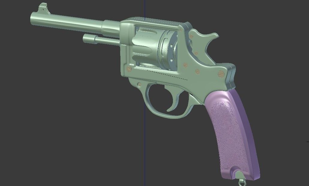 3D model FRENCH REVOLVER 1892 VR / AR / low-poly | CGTrader