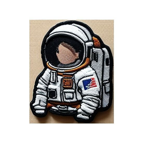 3D model Astronaut embroidered patch v1 VR / AR / low-poly | CGTrader