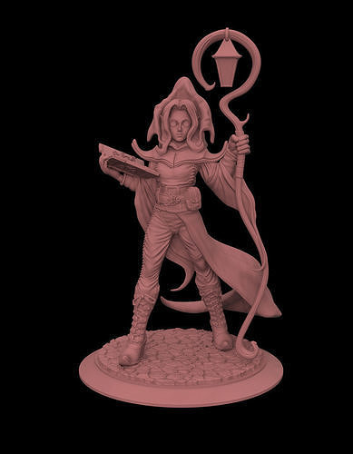 Female mage Miniature 3D model 3D printable | CGTrader