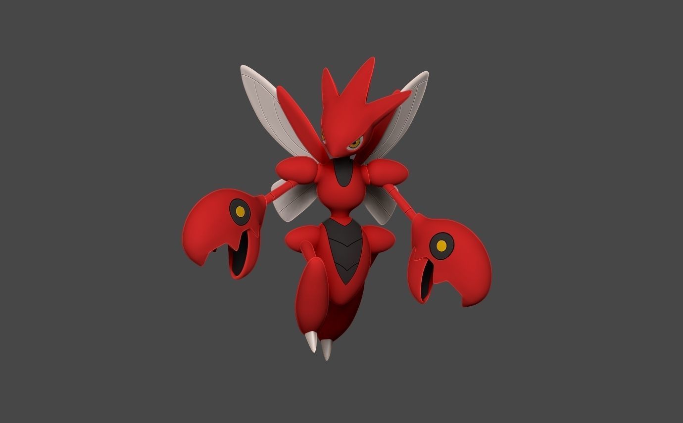Pokemon scizor 3D model 3D printable | CGTrader