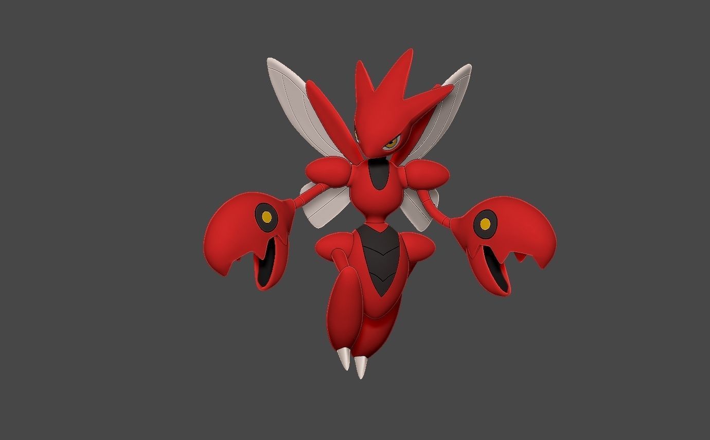 Pokemon scizor 3D model 3D printable | CGTrader
