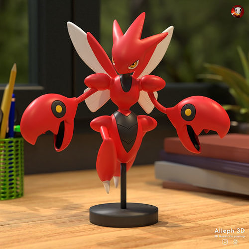 Pokemon scizor 3D model 3D printable | CGTrader