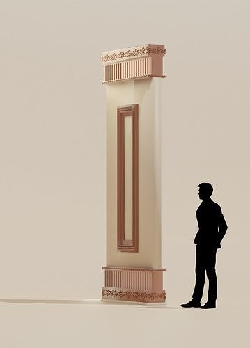 3D model Wall With Decorations VR / AR / low-poly | CGTrader