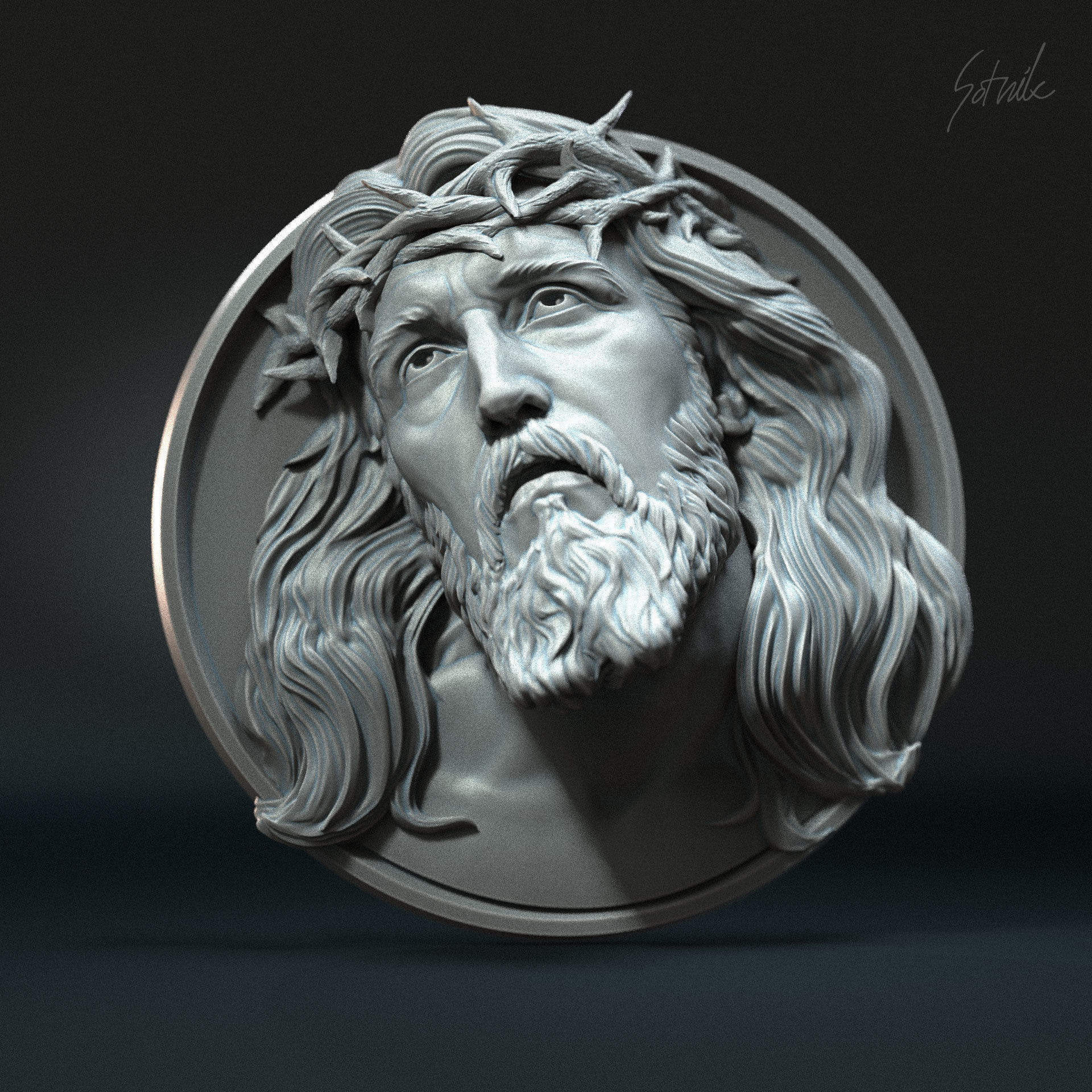 Jesus Relief 09 3D model 3D printable | CGTrader