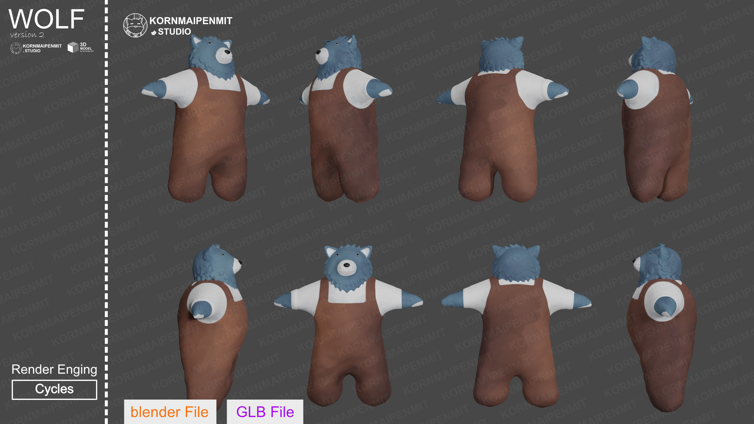 Wolf Character 3D model | CGTrader