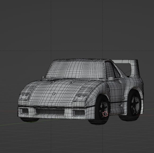 Ferrari F40 mini car 3D model | CGTrader