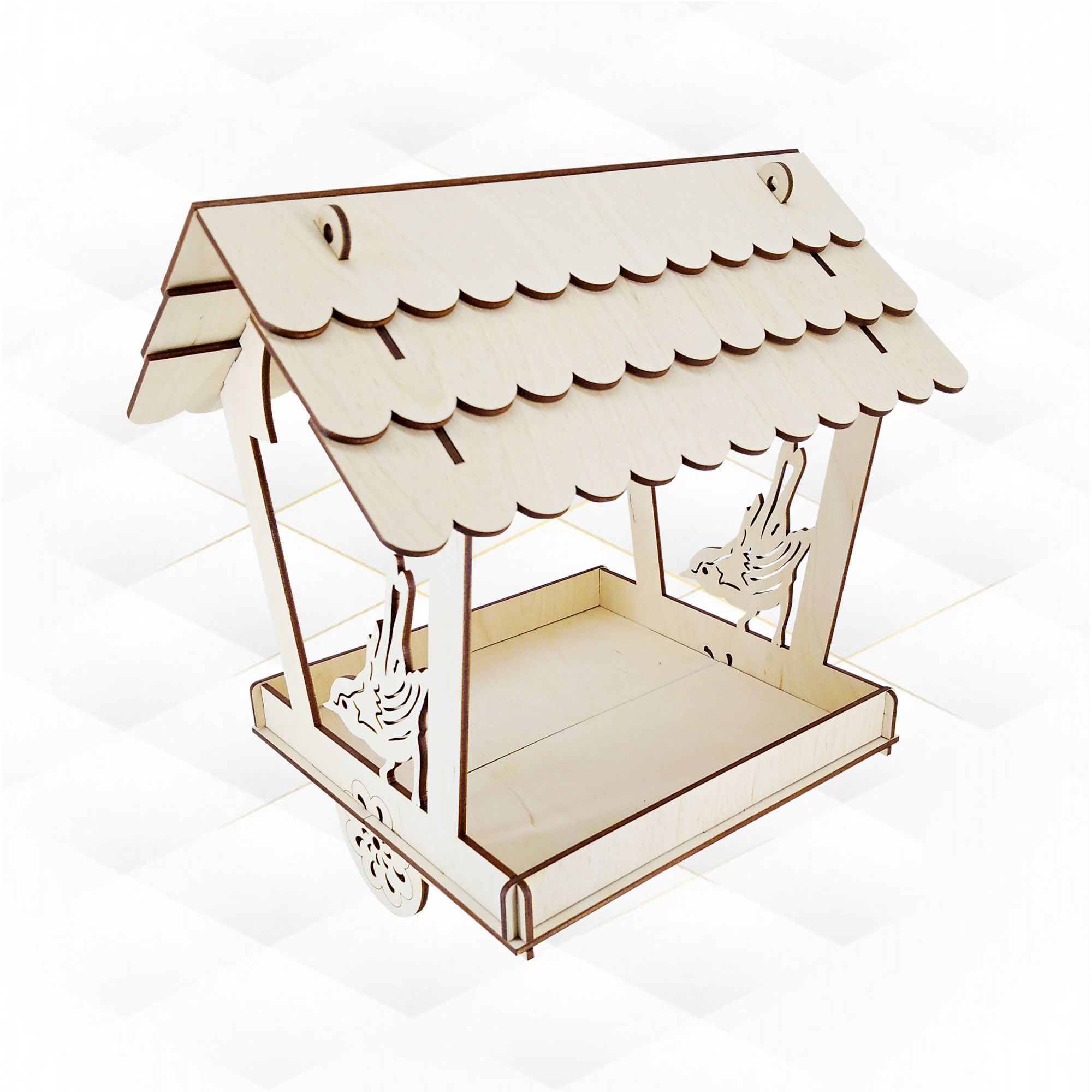 Bird feeders garden decor design for laser cut Birds silhouette 3D ...