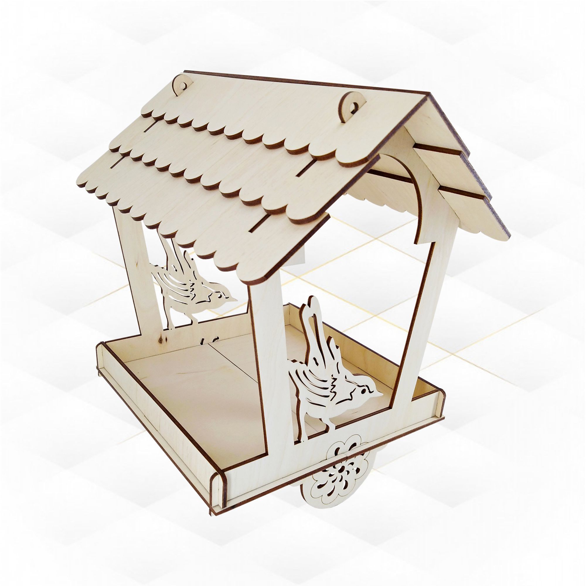 Bird feeders garden decor design for laser cut Birds silhouette 3D ...