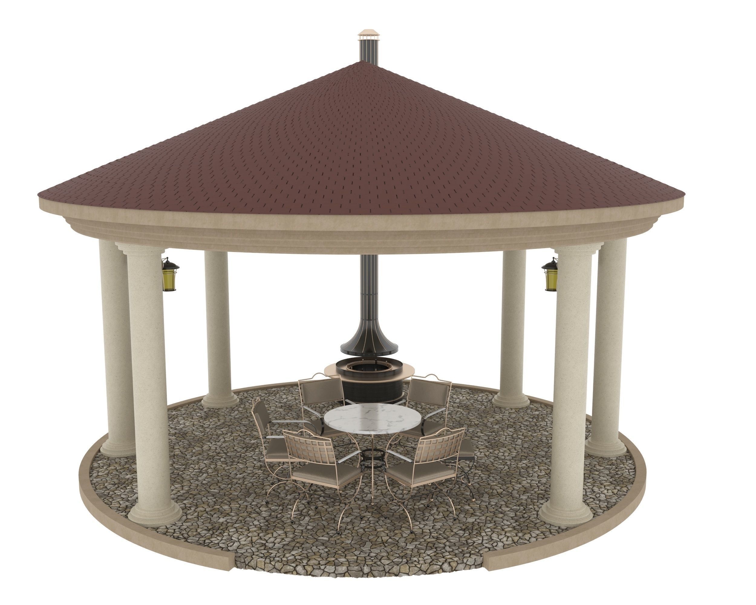 ROUND REST ZONE 3D model | CGTrader