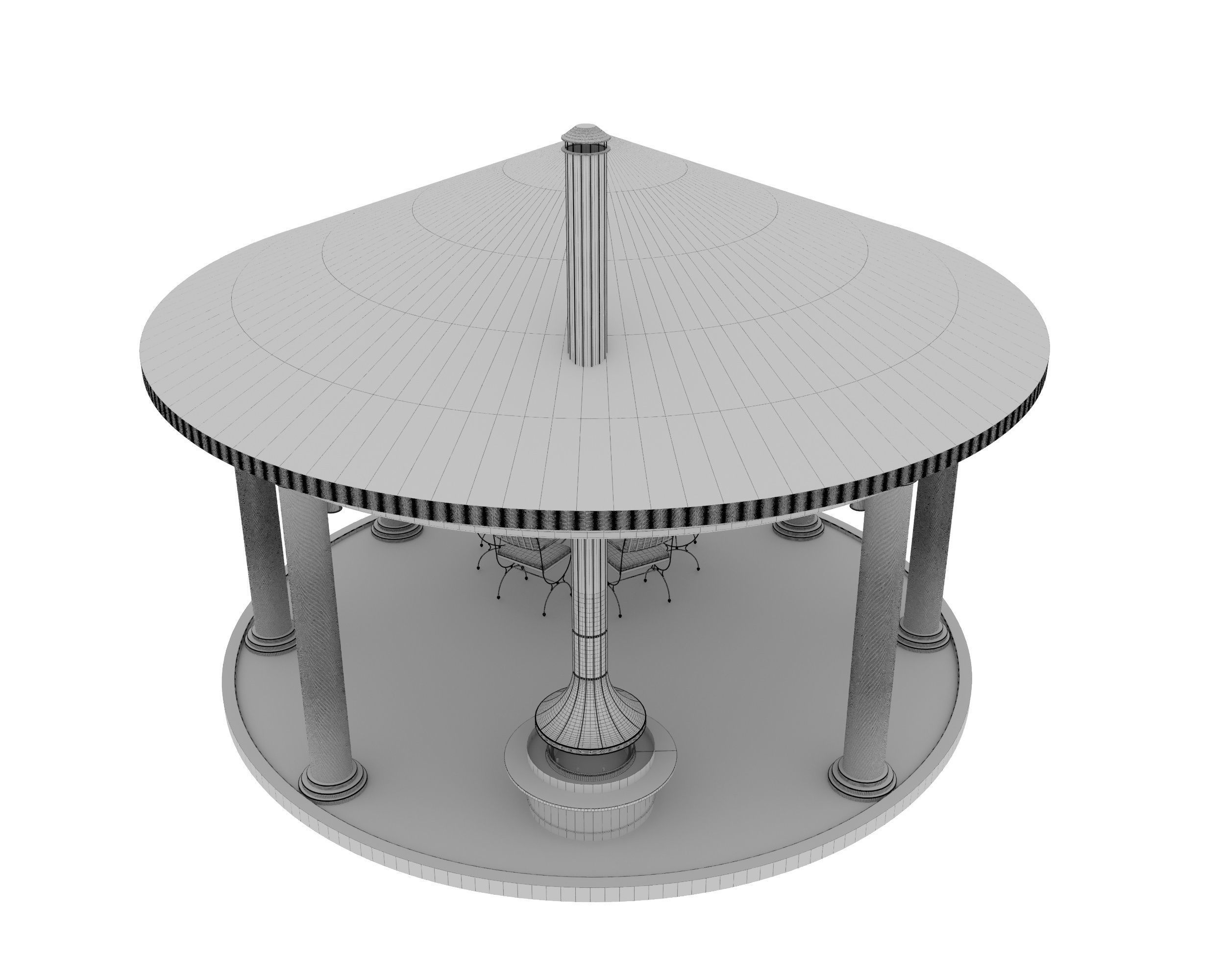 ROUND REST ZONE 3D model | CGTrader