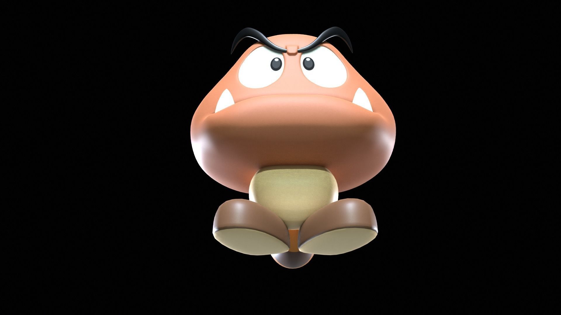 Goomba mario character free 3D model | CGTrader