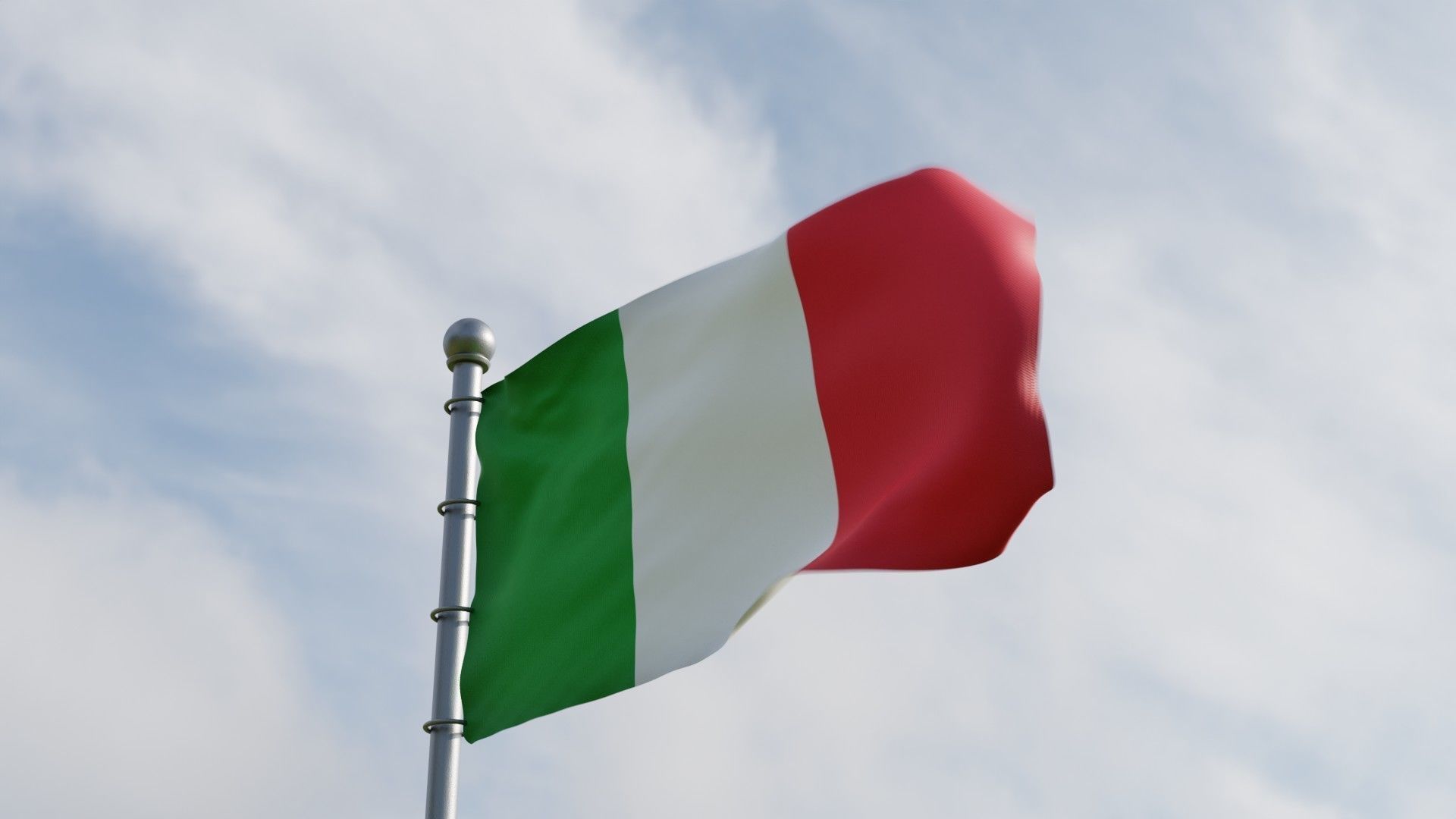 Animated Italy Flags 3D model animated | CGTrader