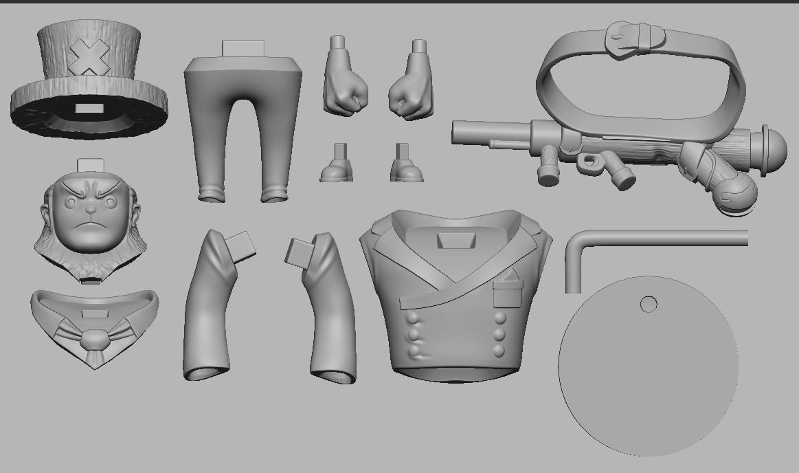 Tony Chopper Strong World - One Piece Anime 3D model 3D printable ...