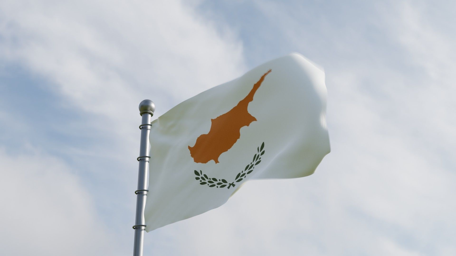 Animated Cyprus Flags 3D model animated | CGTrader