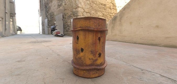 Old dustbin 3D model 3D printable | CGTrader