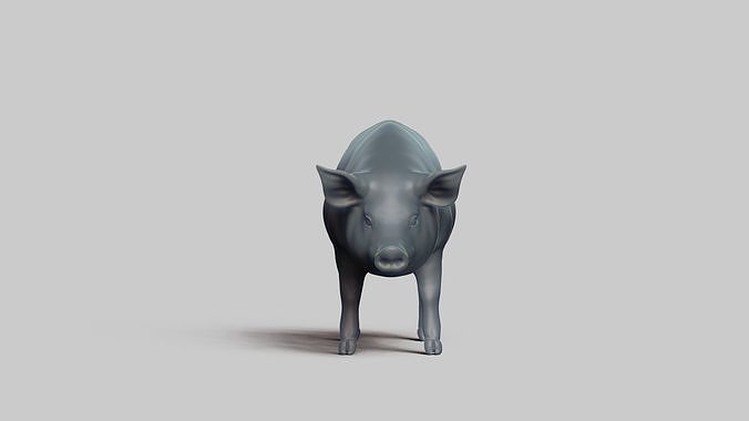 Pig Pose 03 3D model 3D printable | CGTrader