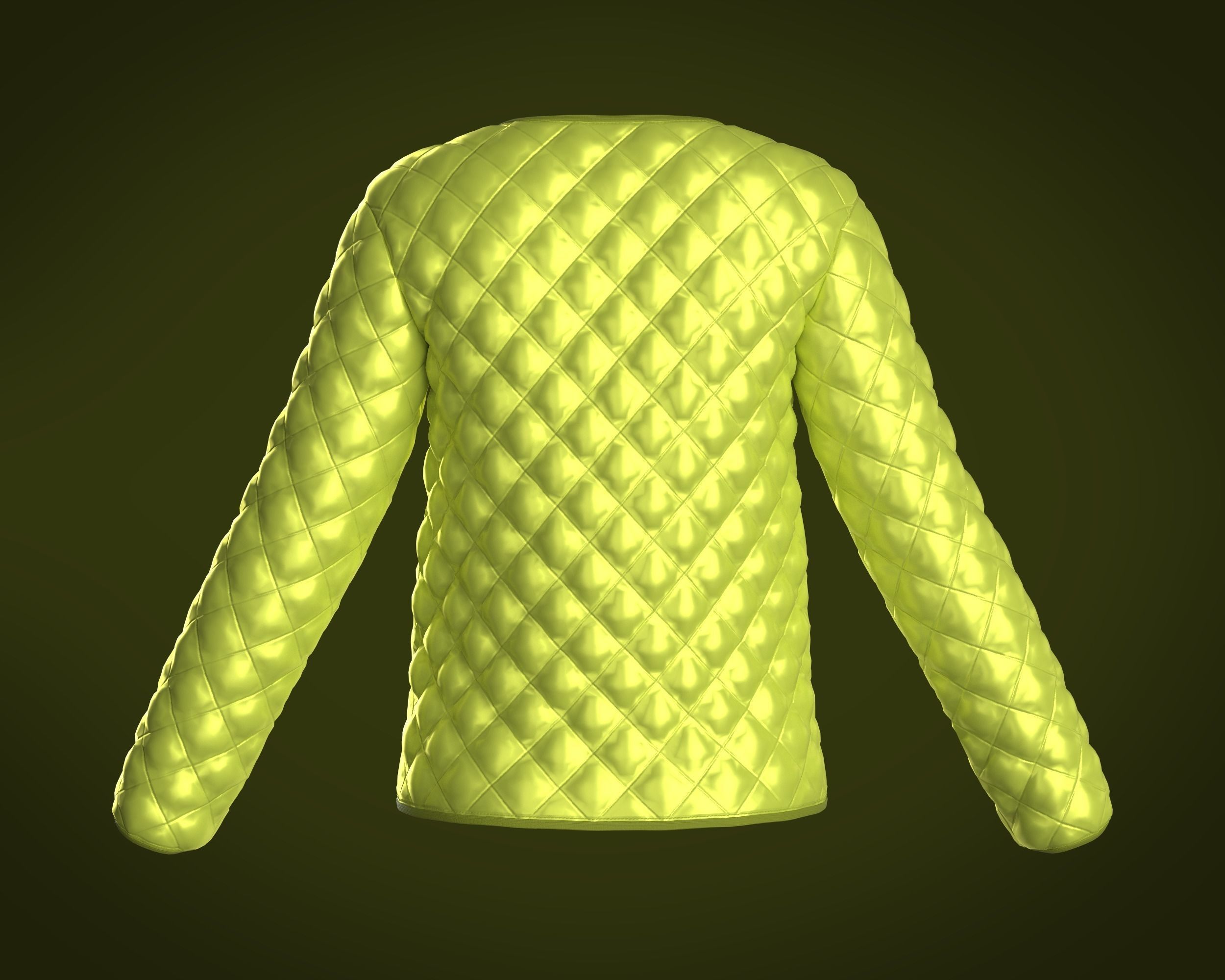 Girls Quilted Puffer Jacket 3D model | CGTrader