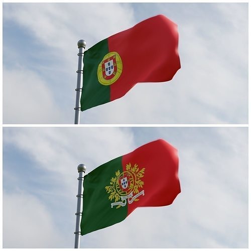 Animated Portugal Flags 3D model animated | CGTrader