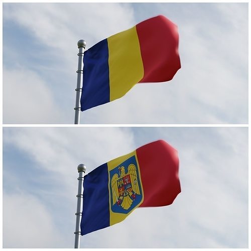Animated Romania Flags 3D model animated | CGTrader