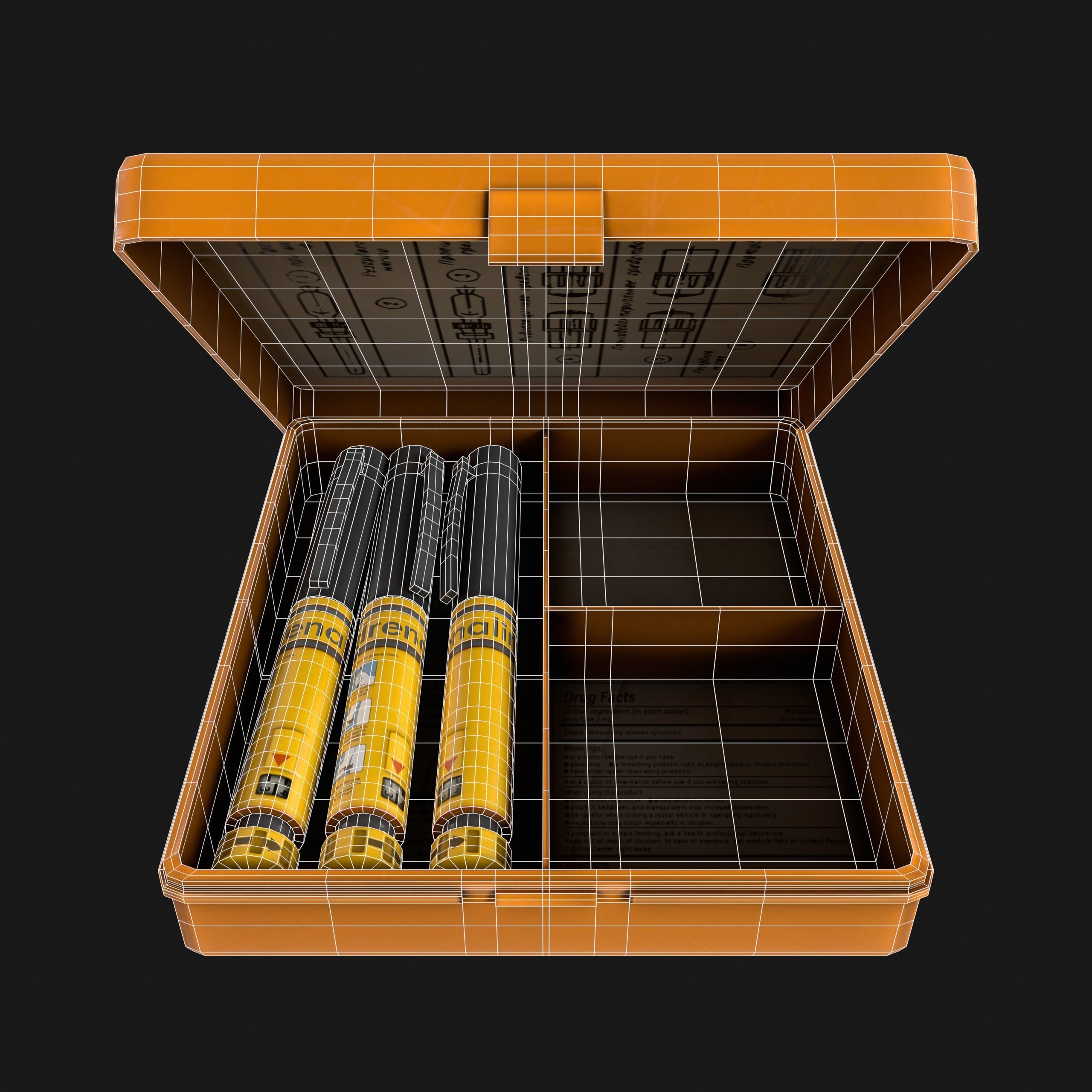 3D model Adrenaline Syringe with Box VR / AR / low-poly | CGTrader