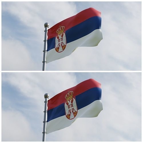 Animated Serbia Flags 3D model animated | CGTrader
