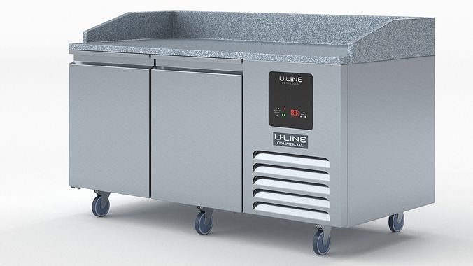 U-Line Pizza Prep Table Refrigerators UCPP466 SS61A 3D model | CGTrader