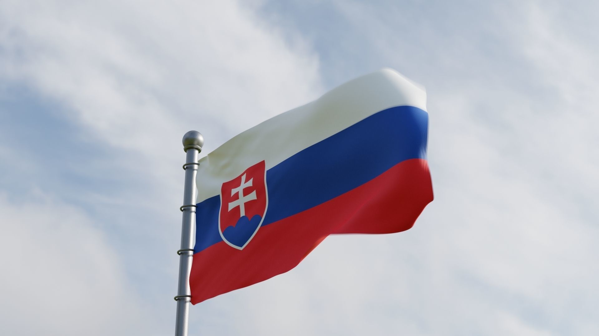 Animated Slovakia Flags 3D model animated | CGTrader