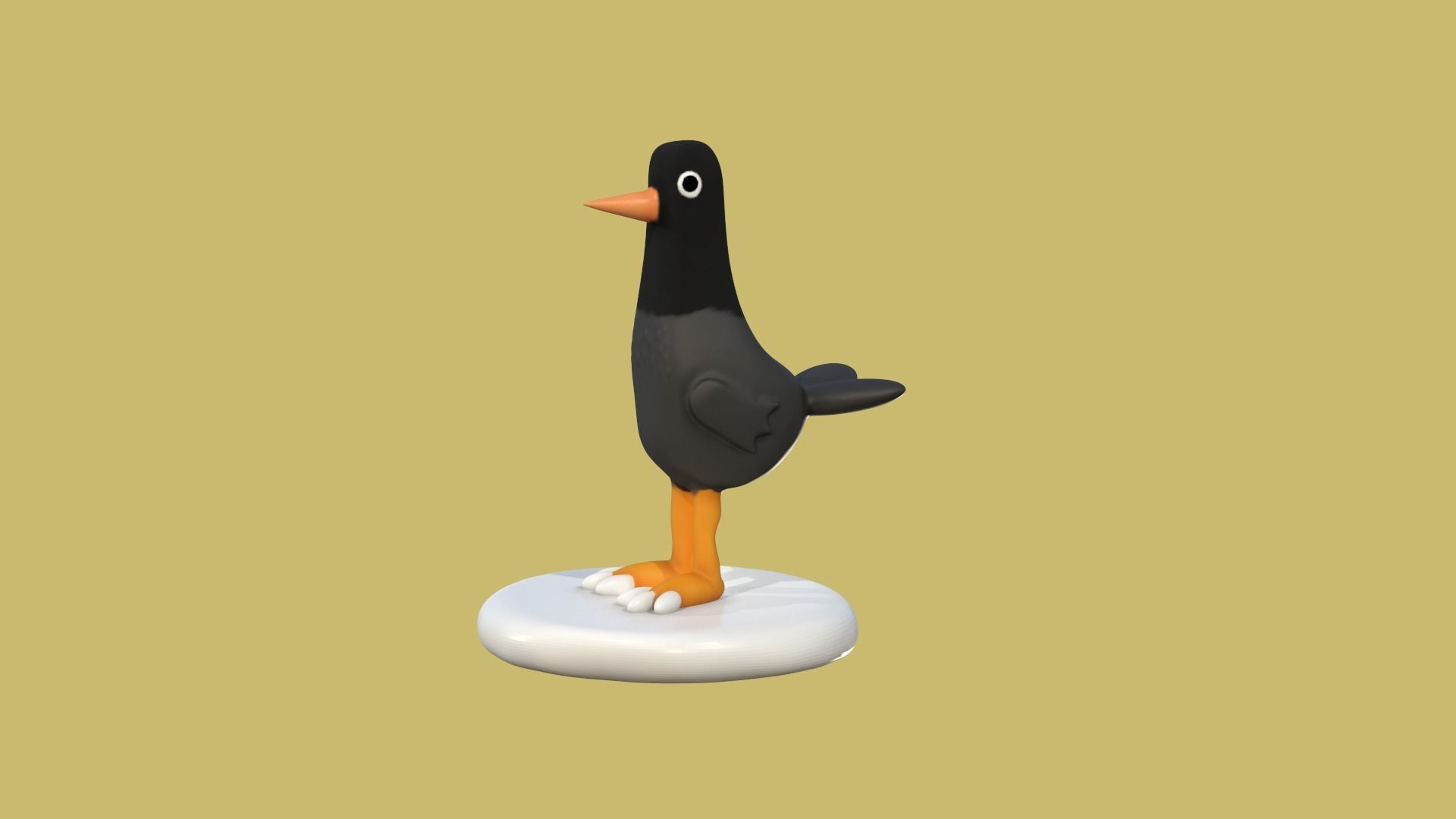 Stupid fun pigeon with funny big eyes 3D model 3D printable | CGTrader