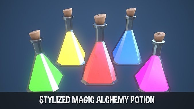 3D model Stylized Magic Alchemy Potion VR / AR / low-poly | CGTrader