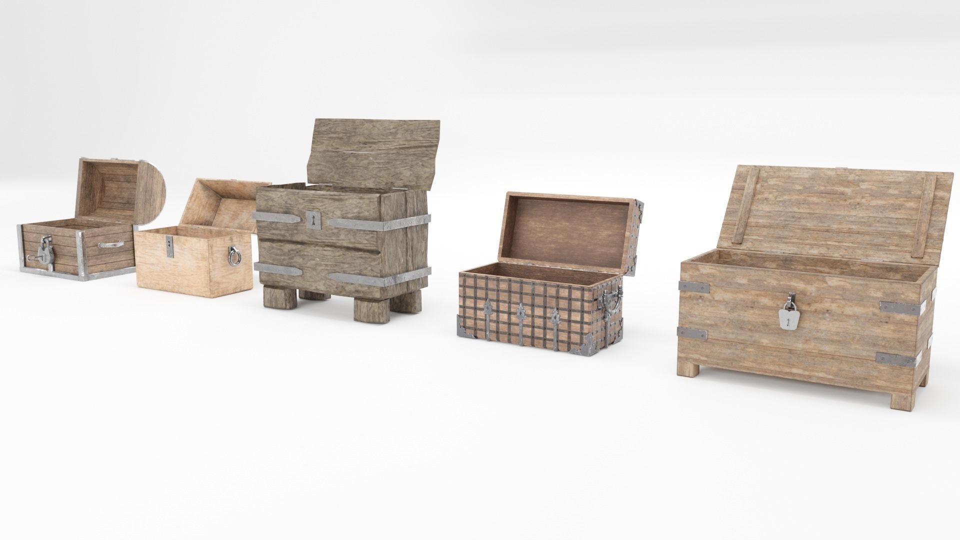 Medieval Chests Pack 3D model | CGTrader