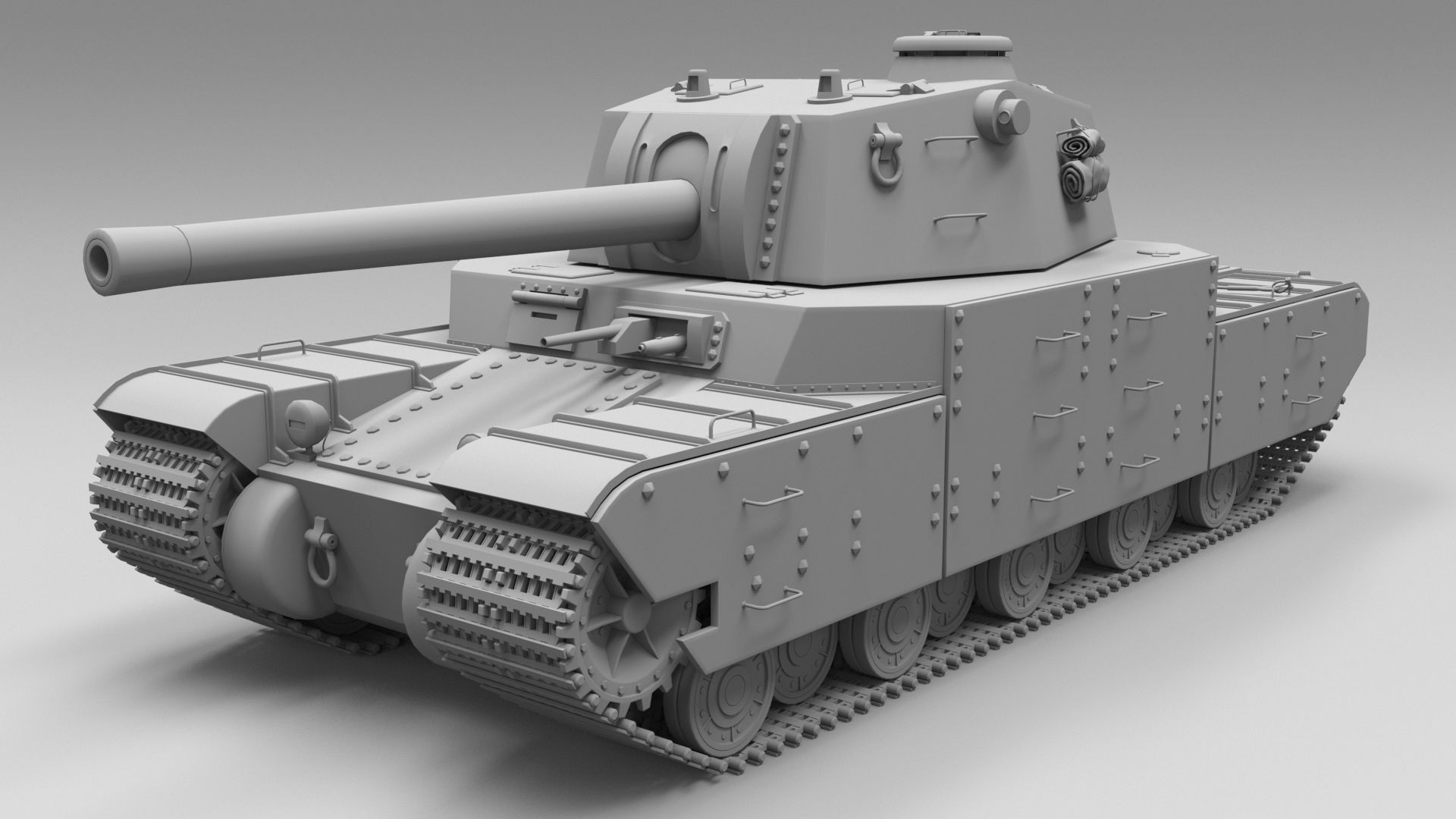 Type 2605 Super Heavy Tank 3D model | CGTrader
