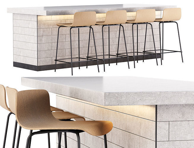 Jack Bar Furniture Set V2 3D model | CGTrader