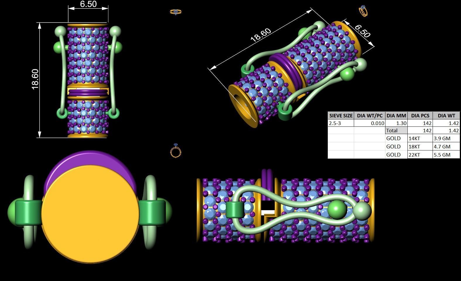 3D model Diamond Cylinder Shaped Lock VR / AR / low-poly | CGTrader