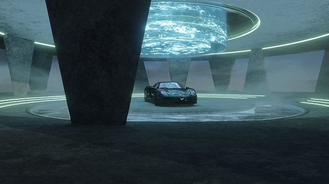 Car studio Scene 3D model | CGTrader