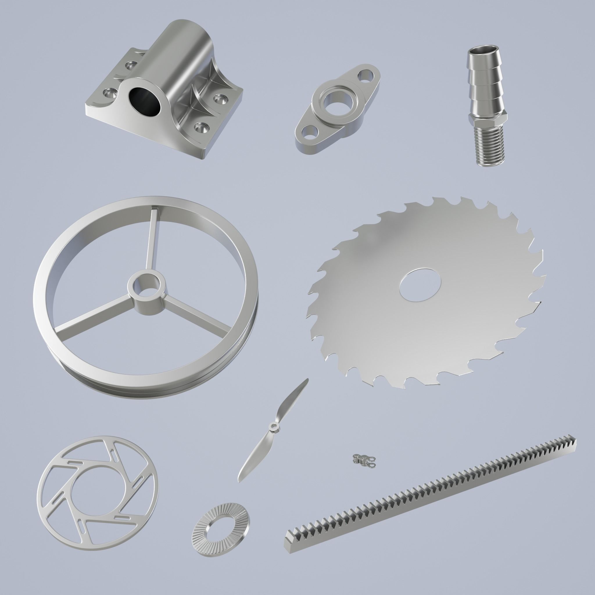 Free Mechanical Parts free 3D model | CGTrader