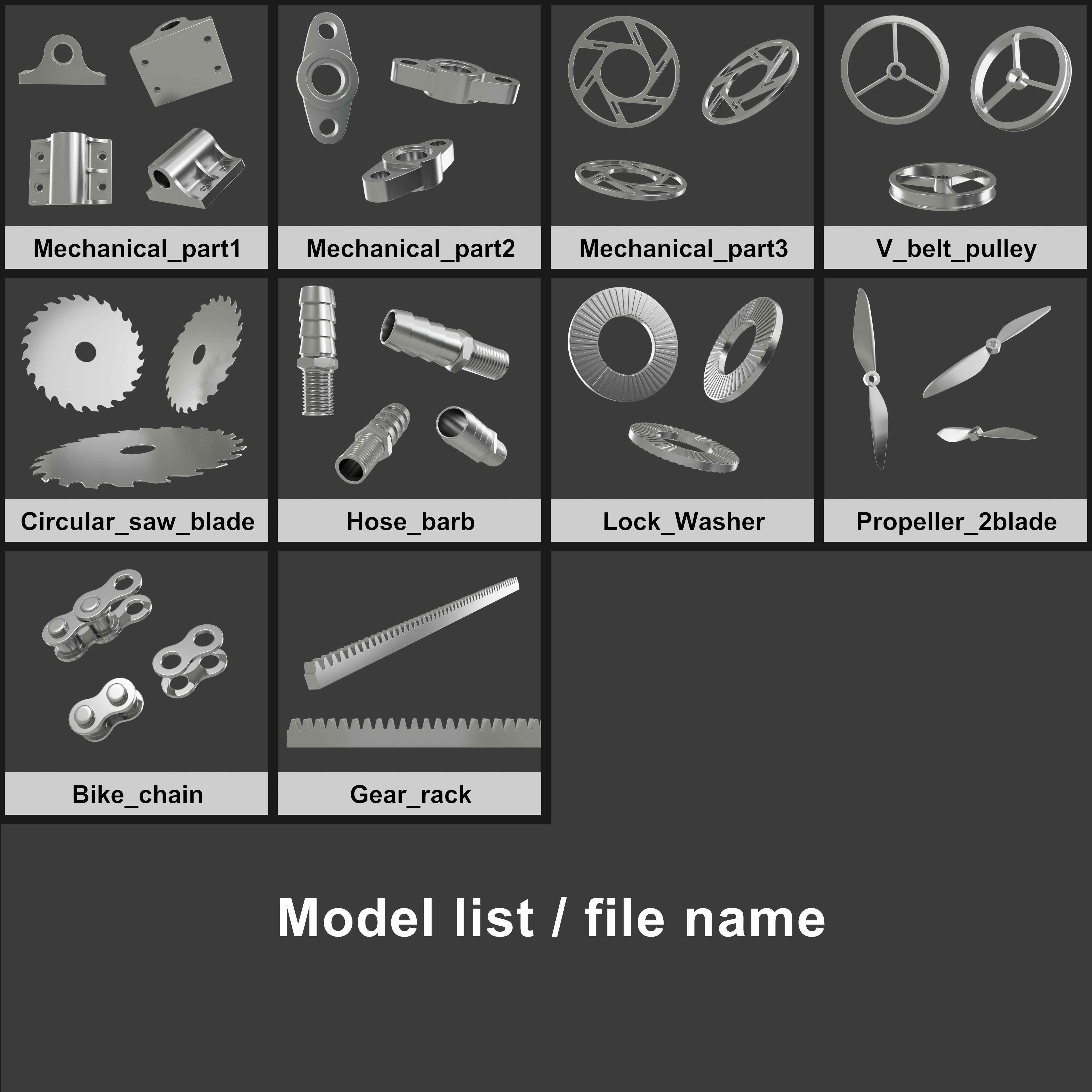 Free Mechanical Parts free 3D model | CGTrader