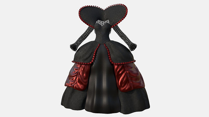 3D model Queen Dress VR / AR / low-poly | CGTrader