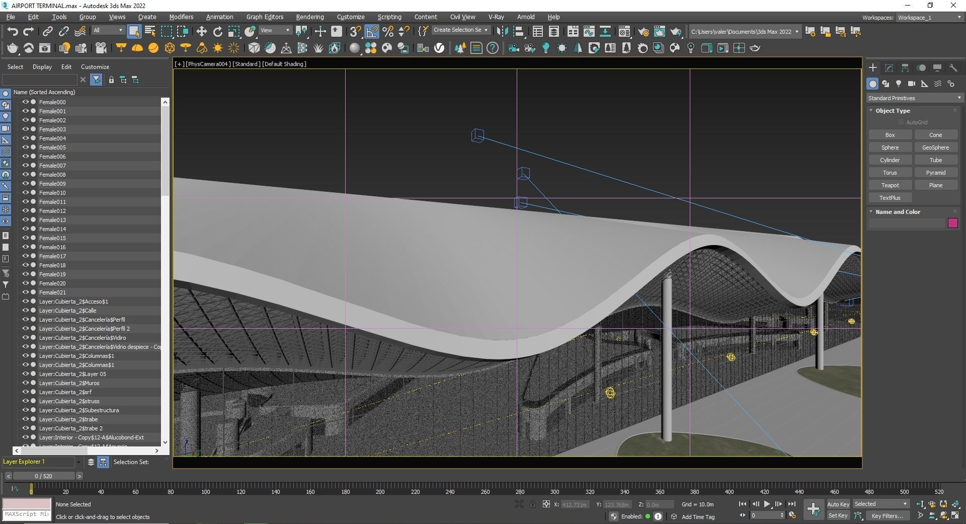 Modern Airport building facade Archviz 3D model | CGTrader