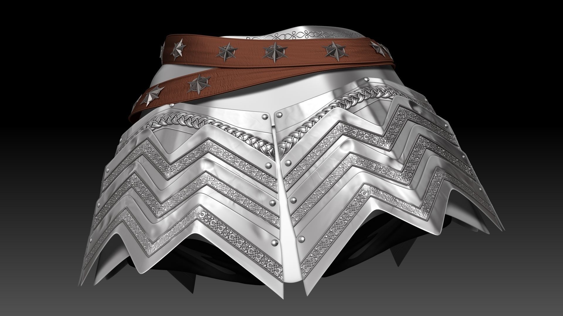 Female Knight Skirt Armor Sculpt Project 3D model | CGTrader