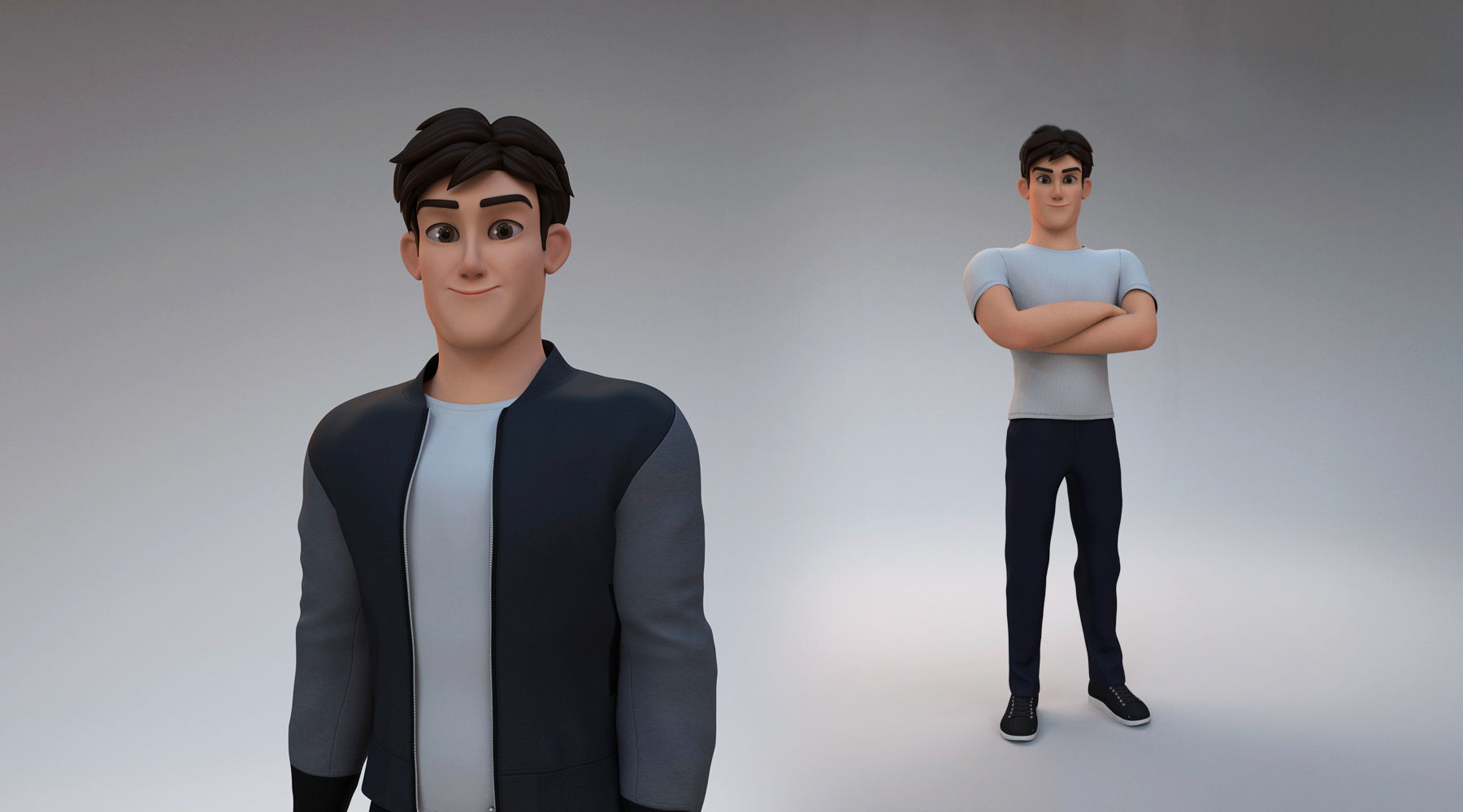cartoon man 3D model rigged | CGTrader