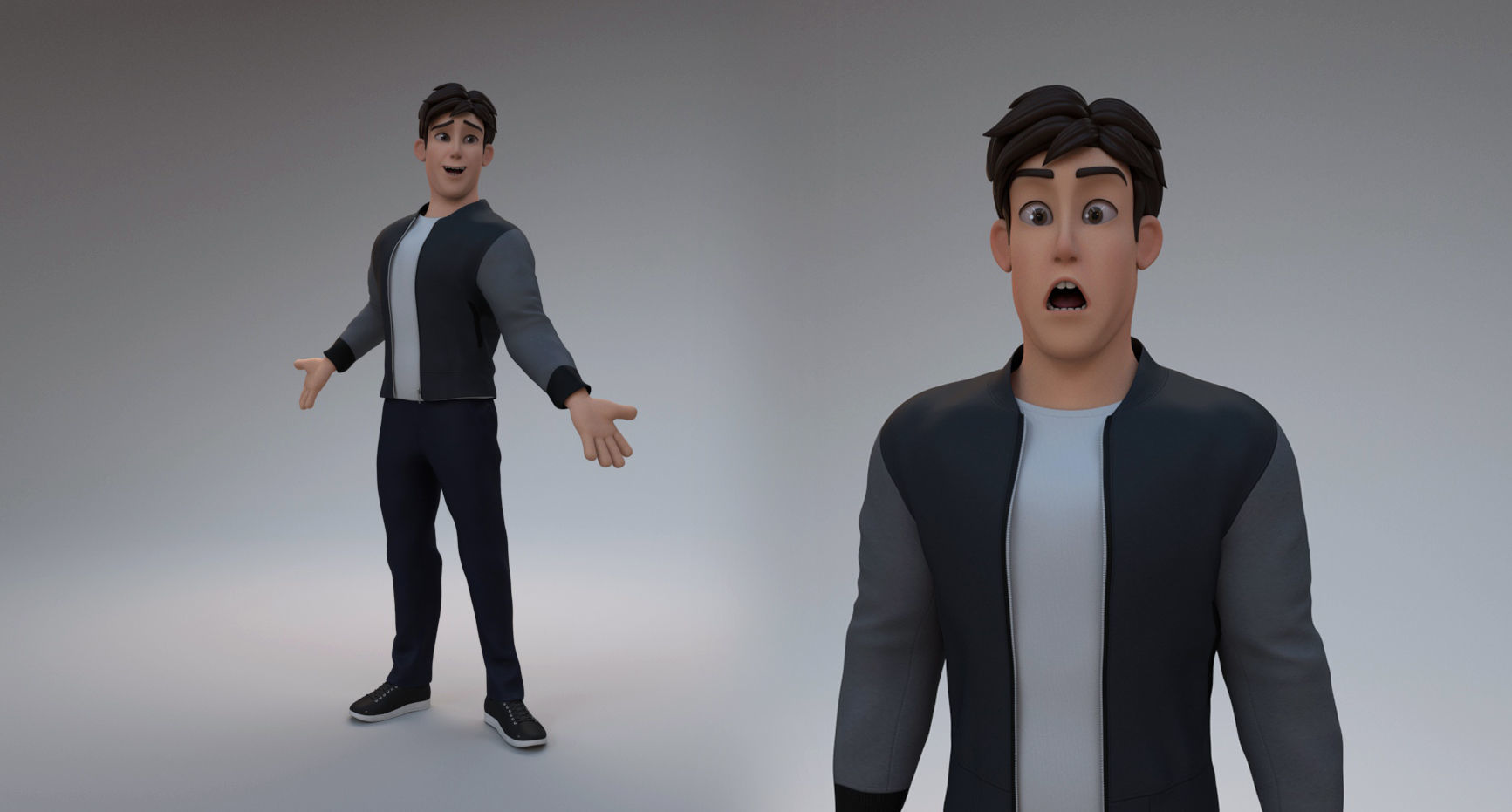 cartoon man 3D model rigged | CGTrader