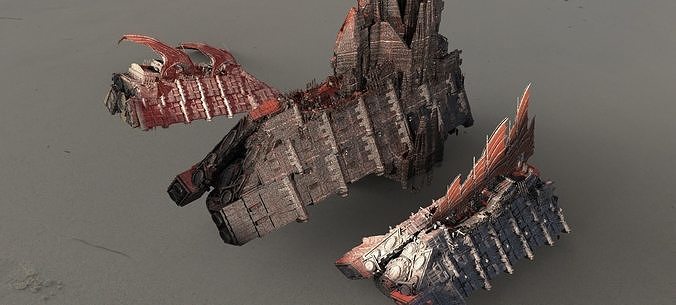 Hutt Desert Sail Barge carrier 3 models 3D model | CGTrader