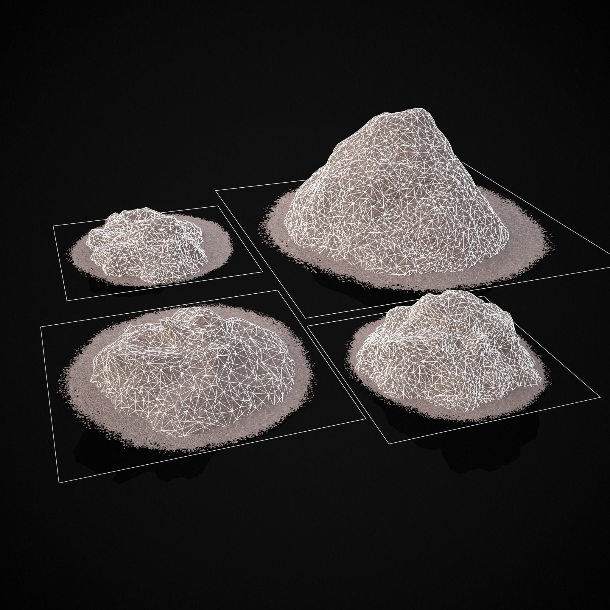 3D model White Rice Piles VR / AR / low-poly | CGTrader