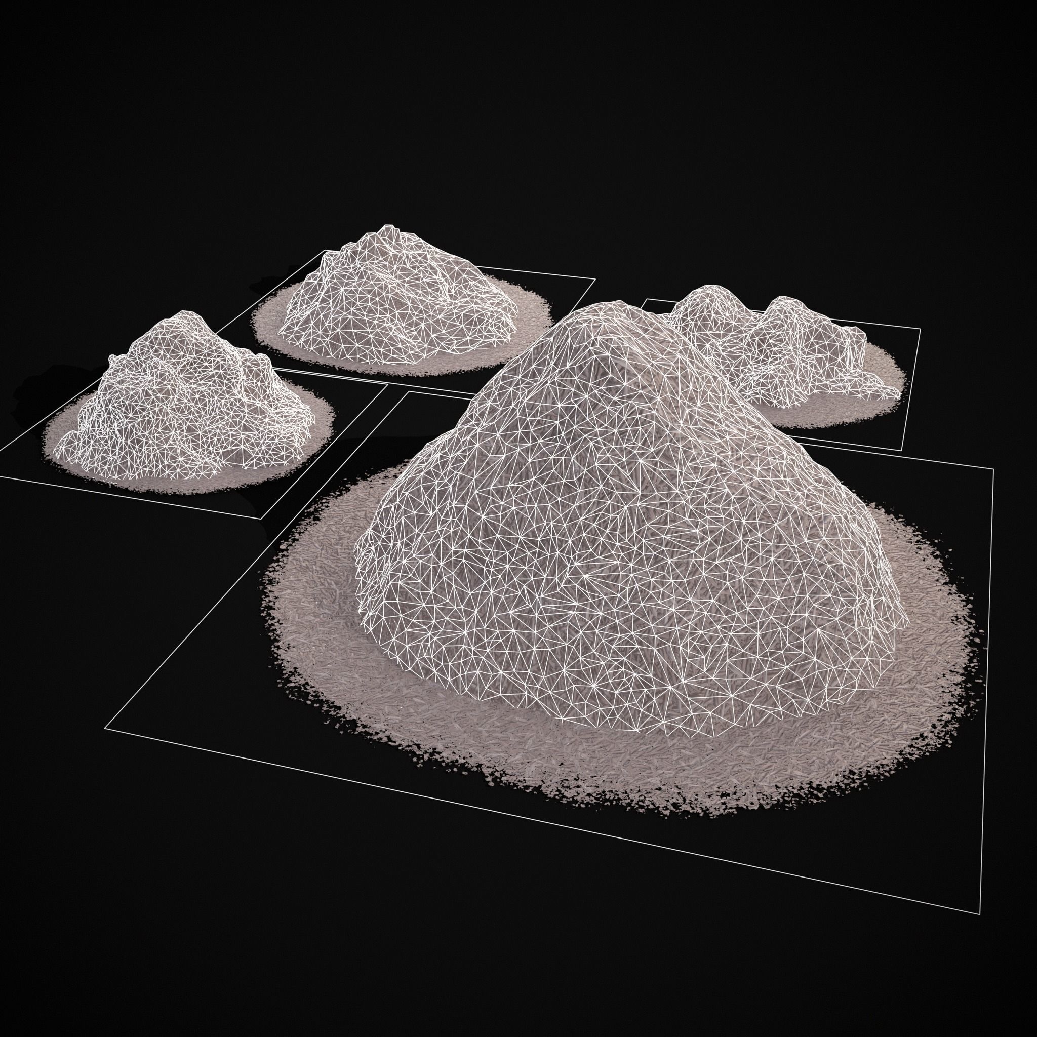 3D model White Rice Piles VR / AR / low-poly | CGTrader