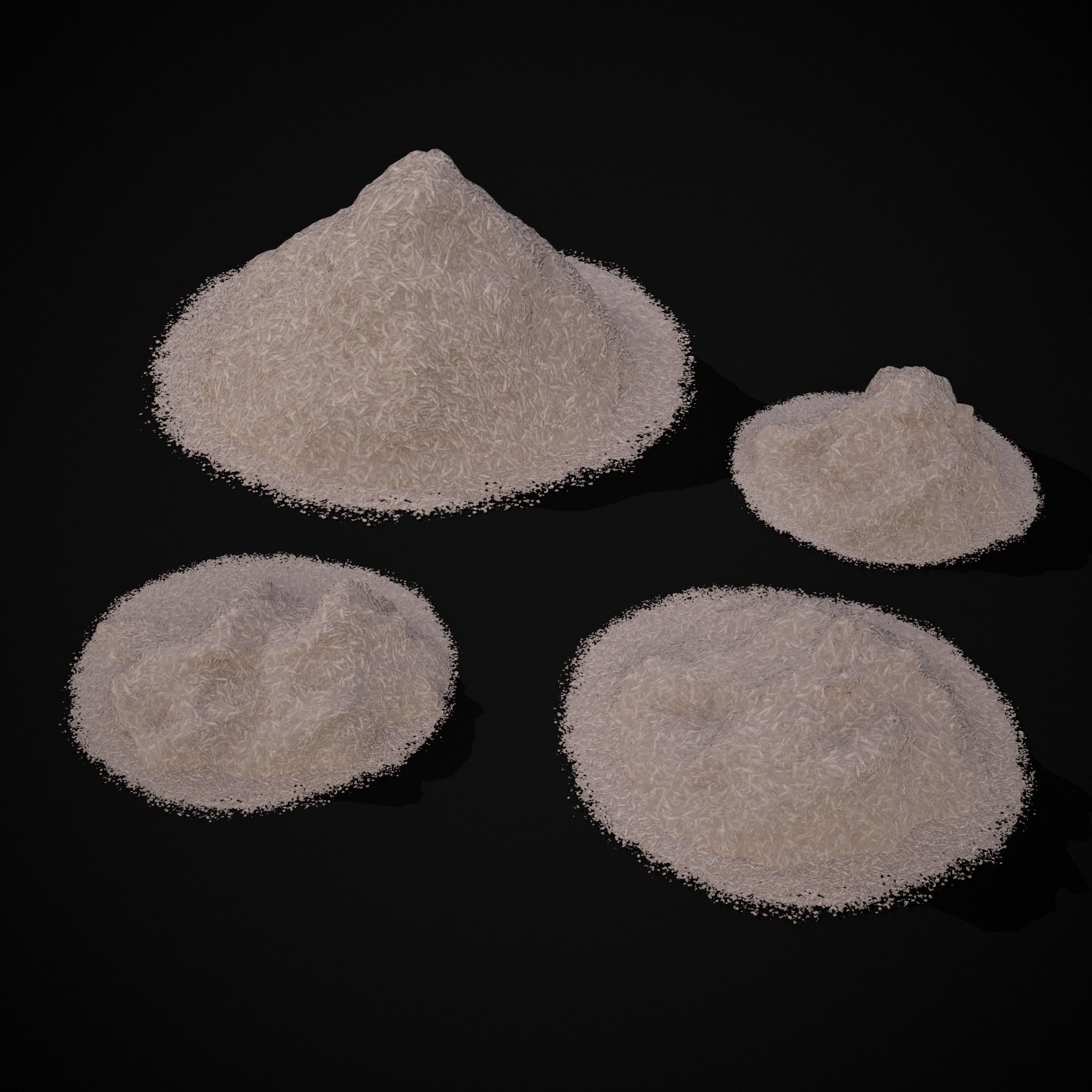 3D model White Rice Piles VR / AR / low-poly | CGTrader