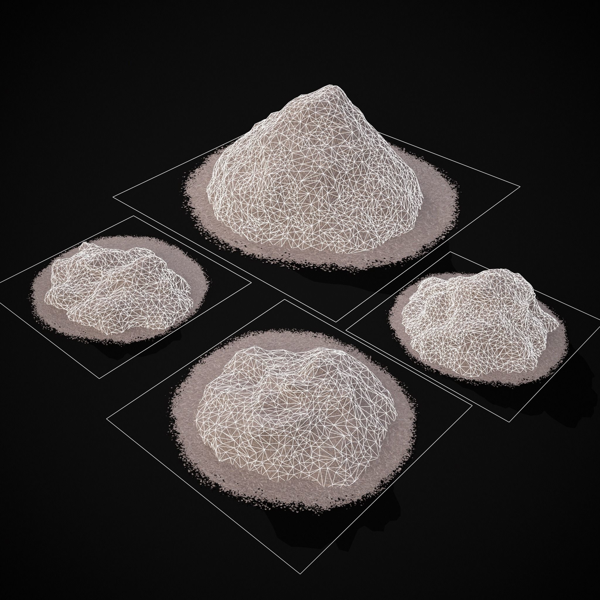 3D model White Rice Piles VR / AR / low-poly | CGTrader