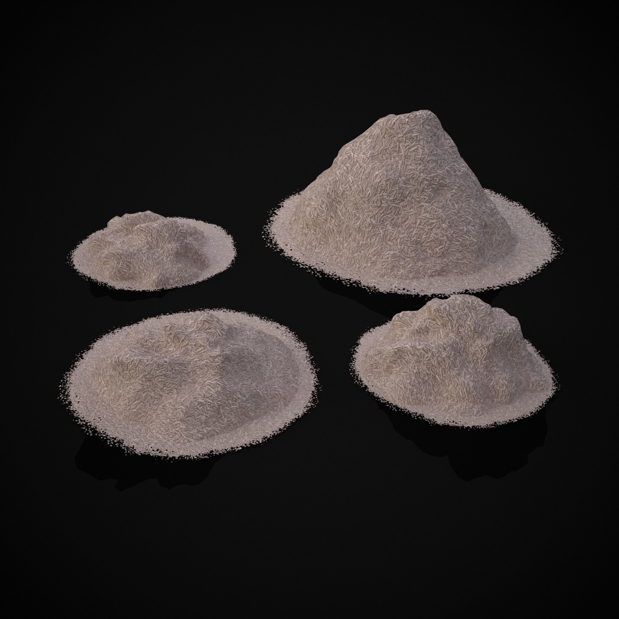 3D model White Rice Piles VR / AR / low-poly | CGTrader