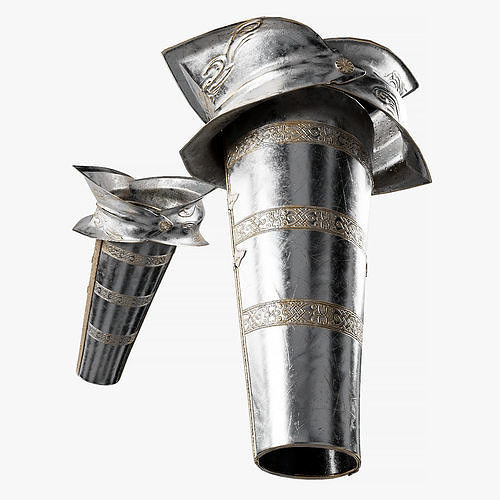 Female Knight Elbow Wrist Armor Set MidPoly 3D model | CGTrader